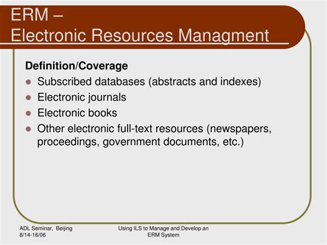 PPT Using ILS To Manage And To Develop An ERM System PowerPoint Presentation ID 709791