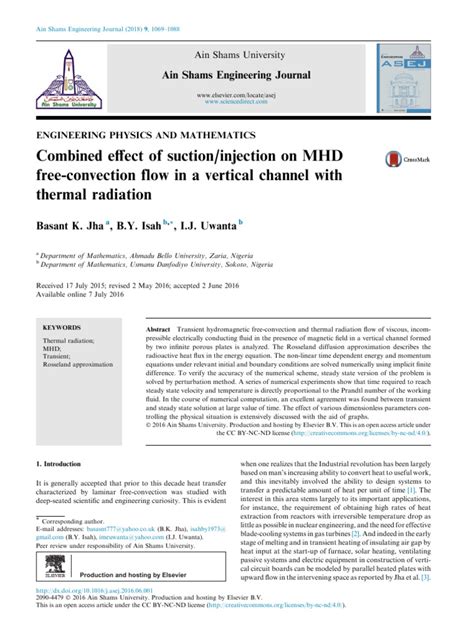 Combined Effect Of Suctioninjection 2016 Add In Intro Pdf Fluid Dynamics Boundary Layer
