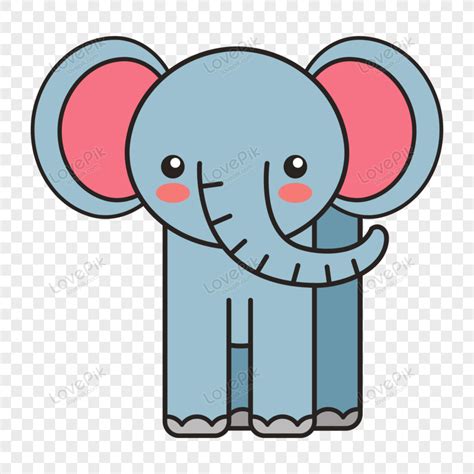 만화 귀여운 아기 코끼리 벡터 일러스트 레이 션 Png 일러스트 무료 다운로드 Lovepik