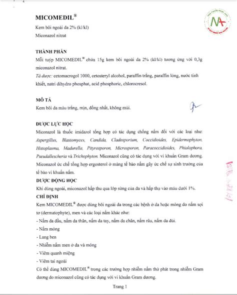 Thuốc Micomedil cream 15g có tác dụng gì, mua ở đâu, giá bao nhiêu