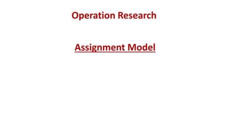 Assignment Problem Branch And Boundpptx