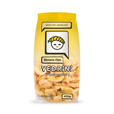Banana čips 400 G Vedrini Web Shop Vedrini
