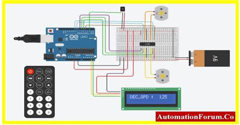 Direction And Speed Control Of DC Motor Using IR Remote Control