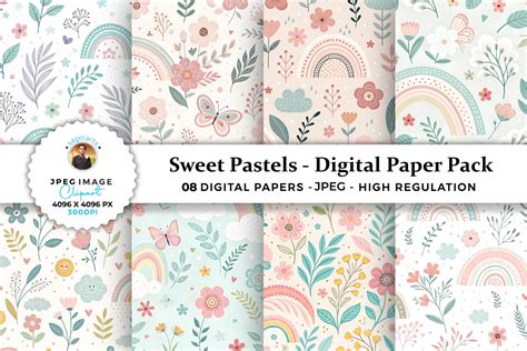 Sweet Pastels Digital Paper Pack Graphic By Sagorarts · Creative Fabrica