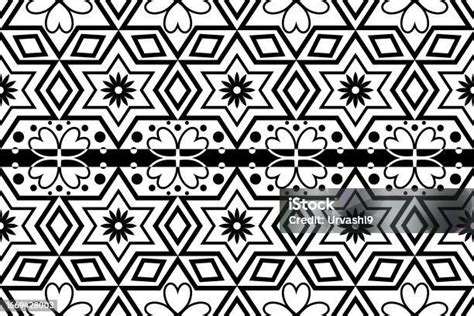 벽지 배경 직물 커튼 카펫 의류 및 포장을 위한 흑백 기하학적 민족 패턴 디자인 0명에 대한 스톡 벡터 아트 및 기타 이미지 0명 공예 기하 Istock