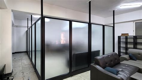 아이플러스 유리파티션 부천 상가사무실 2미터 불투명 미스트 강화유리파티션 휴게실 공간분할 Youtube