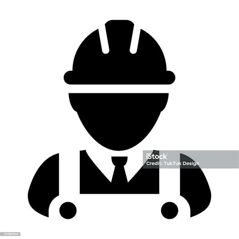 안전 노동자 아이콘 벡터 남성 건설 서비스 사람 프로필 아바타와 함께 하드 모자 헬멧 및 자 켓 문자 모양 그림 건설 산업에 대한 스톡 벡터 아트 및 기타 이미지 Istock