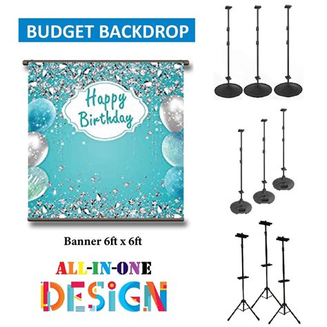 Banner 6ft X 6ft With Banner Bunting Poster Stand Backdrop Printing Free Design Shopee