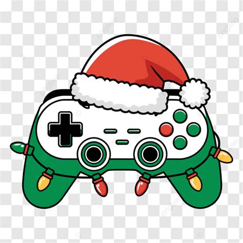 간단한 게임 컨트롤러의 생생한 그림 게임 컨트롤러 게임 산타 모자 Png 일러스트 및 이미지 에 대한 무료 다운로드 Pngtree