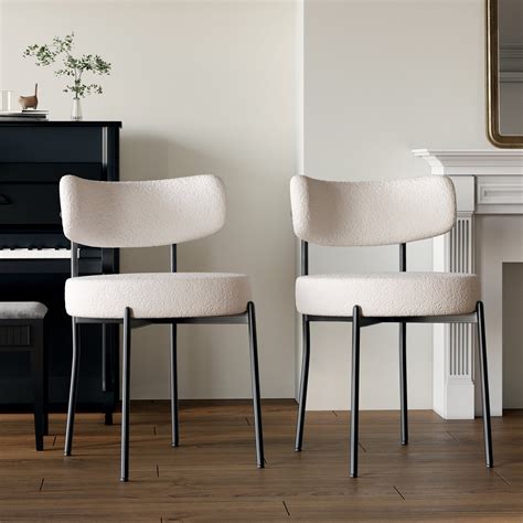 White Mid Century Modern Dining Chairs