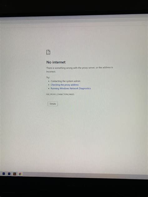 Proxy Connection Failed Rchrome