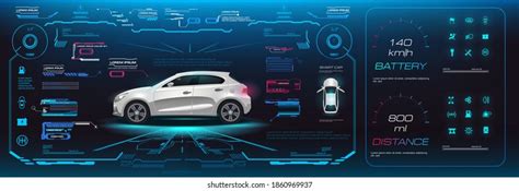 car user interface hud gui ui stock vector royalty free 1860969937