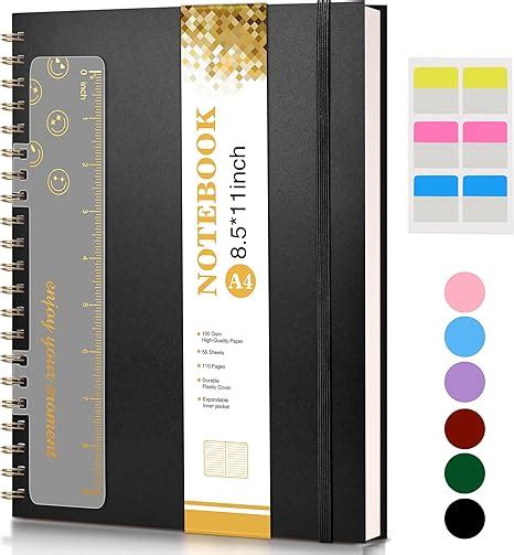 Spiral Notebook Journal 8 5” X 11” A4 Large Notebooks For Women Men College Ruled