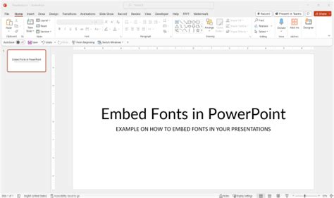 How To Embed Fonts In Powerpoint With Examples