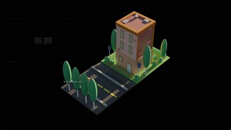 Blender建筑场景模型 Blender布的