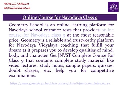 Ppt Online Course For Navodaya Class 9 Powerpoint Presentation Free Download Id 12269303