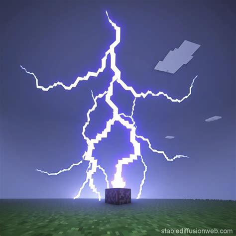 Minecraft Lightning Art 64x64 Stable Diffusion Online