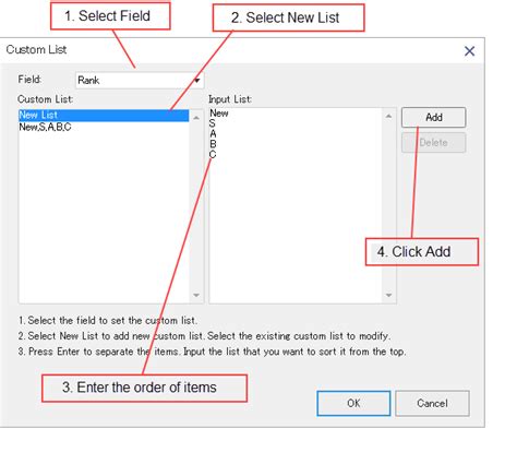 Create Custom Sort Order Custom List