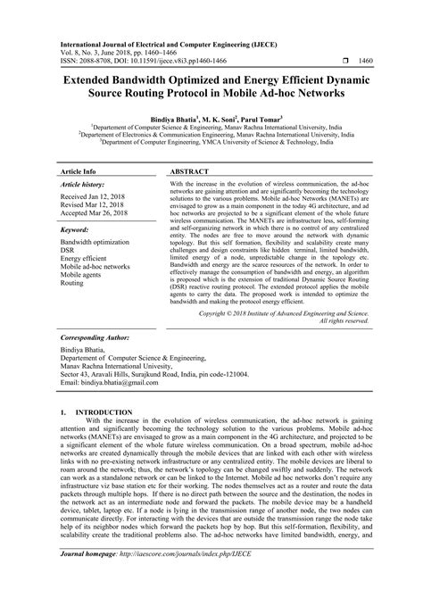 extended bandwidth optimized and energy efficient dynamic source