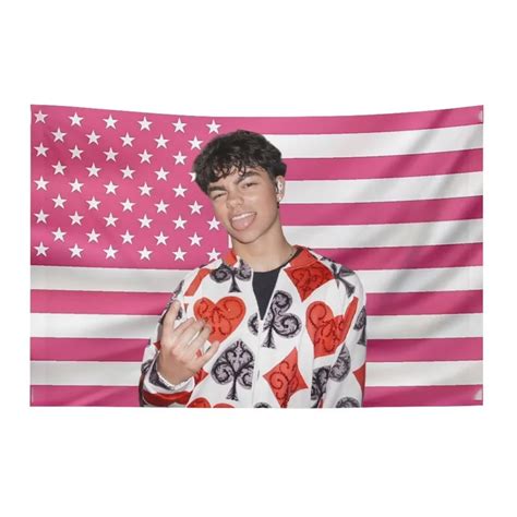 1pc M Malachi Barton Pink American Flag Tapestry Teen Dorm Bedroom Fan