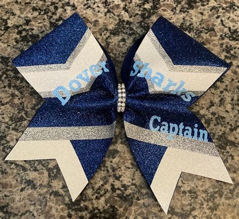 Navy Cheer Bow Custom Cheer Bows In Your Team Colors Chevron Design