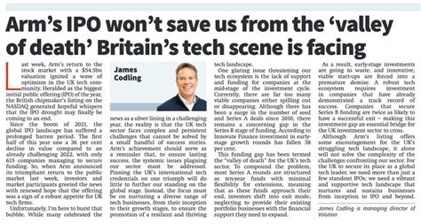 My Views On Arms 54 5b Ipo In City Am James Codling Posted On The Topic Linkedin