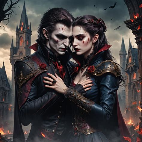 Vampire Couple Fantasy Art