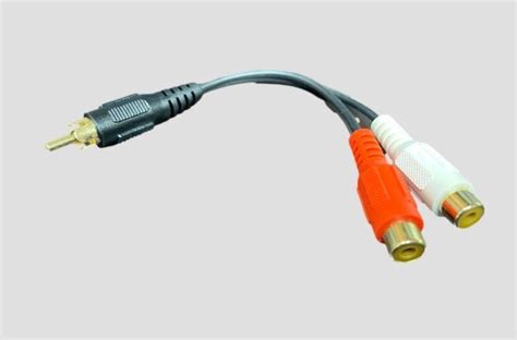 Single RCA Mono To Dual RCA Stereo Female Y Cable