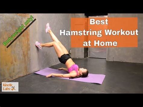 At Home Hamstring Workout Video Hamstring Exercises With No Equipment Youtube Hamstring