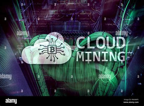 Cloud Computing Data Or Cryptocurrency Bitcoin Ethereum Mining In Data Center Server Room