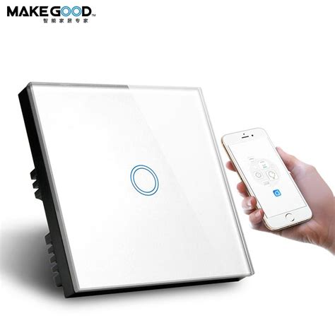 Wi Fi 1gang Touch Glass Switch Uk Standard Top Quality Can Stand Hot
