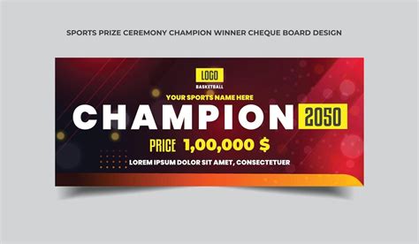 Sports Prize Ceremony Champion Winner Cheque Board Design In 2024
