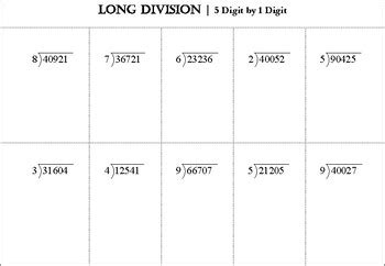 Digit By Digit LONG DIVISION Worksheets And Word Problems By ArchiKatze