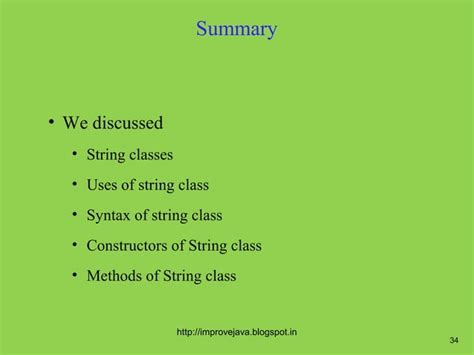 String Classes And Its Methods20