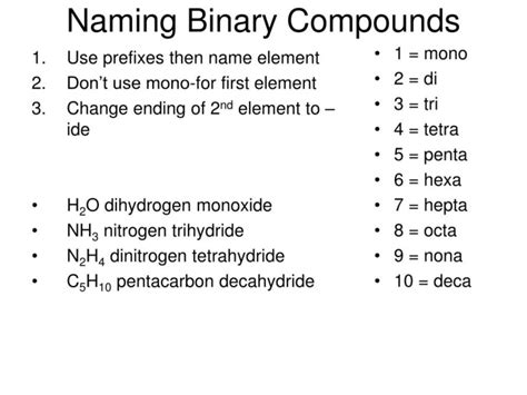 Ppt Naming Binary Compounds Powerpoint Presentation Free Download