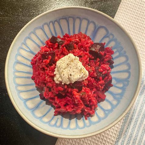 Beetroot And Goats Cheese Risotto