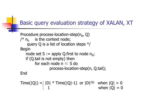 Ppt Efficient Algorithm For Processing Xpath Queries Powerpoint
