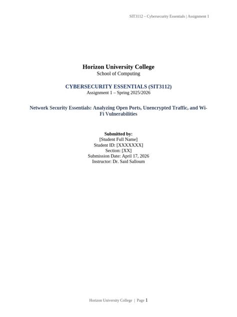 Cybersecurityassignment1networksecurity Copy Pdf Security