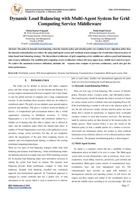 dynamic load balancing with multi agent system for grid computing service middleware