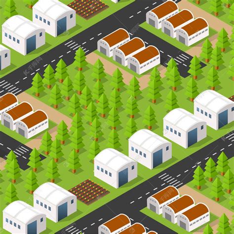城市的等距视图。素材图片免费下载 千库网