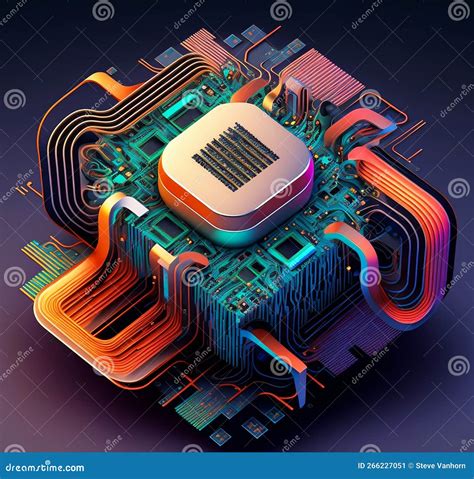 Futuristic Electronics Circuit Board Design Stock Illustration Illustration Of Digital