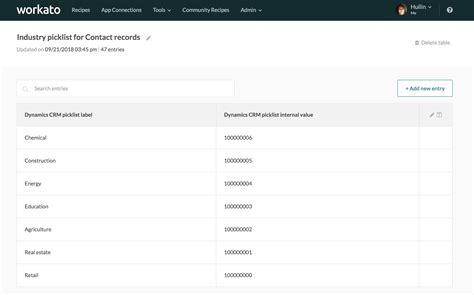 Introducing Picklist Lookup Support For Microsoft Dynamics Crm Workato Product Hub
