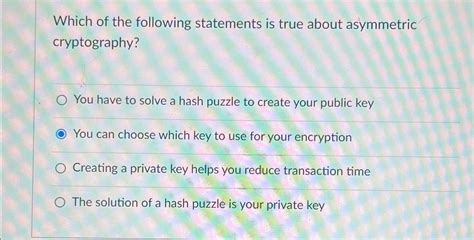 Solved Which Of The Following Statements Is True About