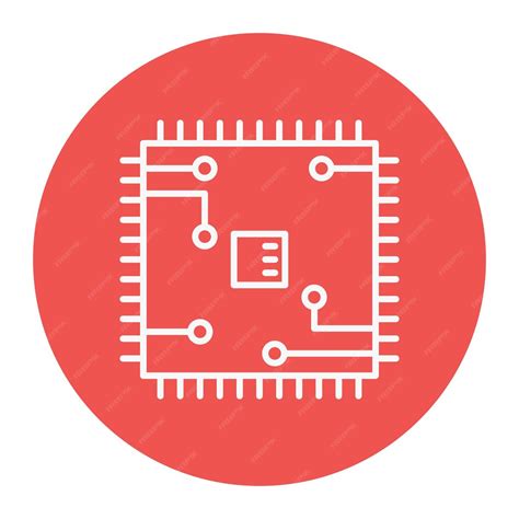 Premium Vector Microprocessor Vector Illustration
