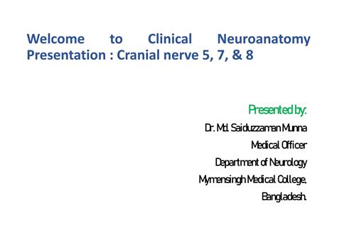 Cranial Nerves Ppt