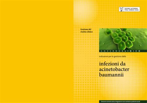 Pdf Infezioni Da Acinetobacter Baumannii Friuli Venezia Giulia
