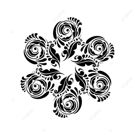 Vector Curly Grass Circular Pattern Grass Drawing Circular Drawing Grass Sketch Png And