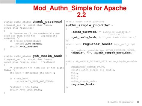 New Modular Authentication Architecture In Apache 2 2 And Beyond Ppt