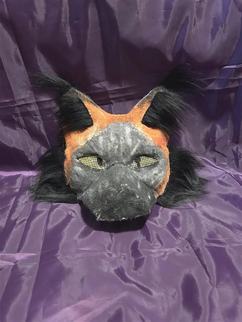 Cross Fox Therian Cat Mask Premade Etsy