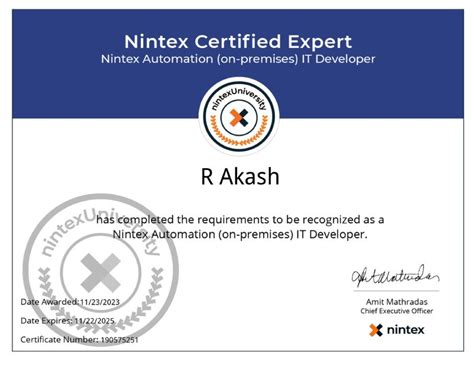 Akash R On Linkedin Nintex Certificate Nintexautomation Workflow